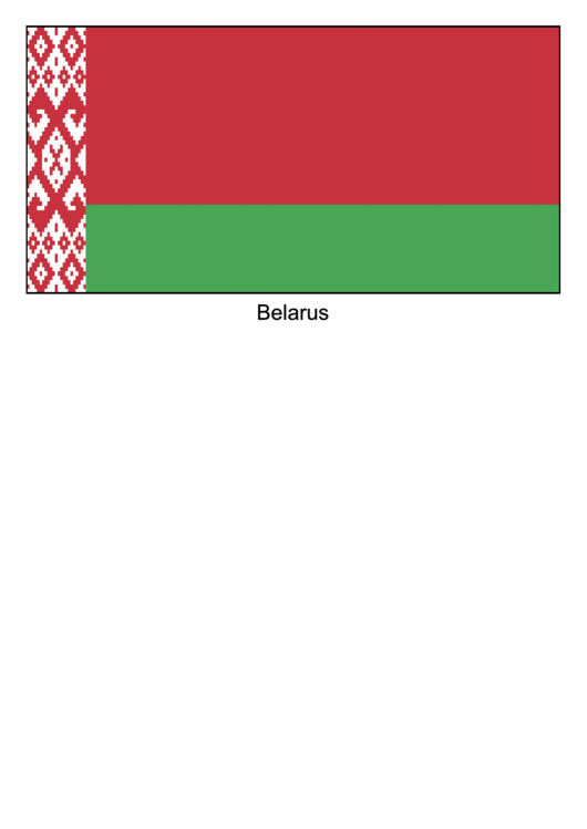 Belarus Flag Template printable pdf download