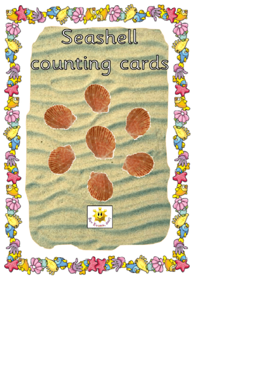 Seashell Classroom Counting Poster Template Set printable pdf download