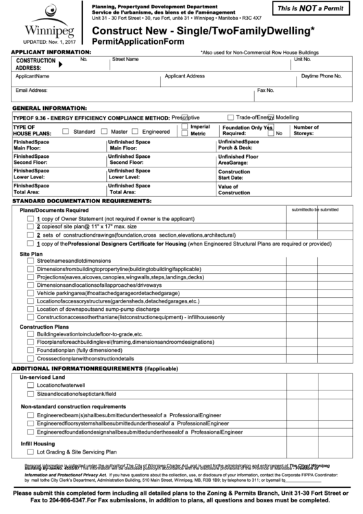 Construct New-Single/two Family Dwelling printable pdf download