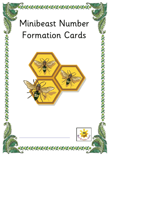 Minibeast Number Formation Cards printable pdf download