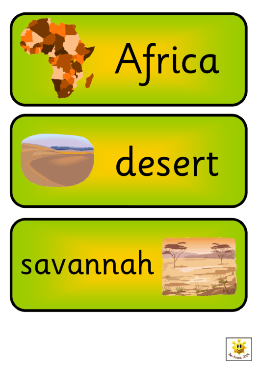 African Style Word Card Template printable pdf download