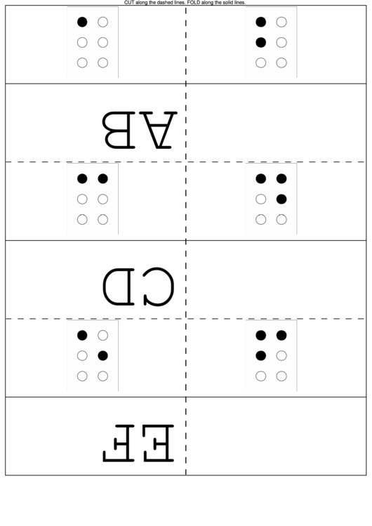Domino Alphabet Flash Cards printable pdf download