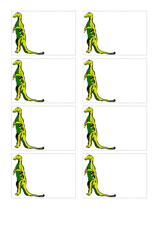 Dinosaur Tall Name Tag Template printable pdf download