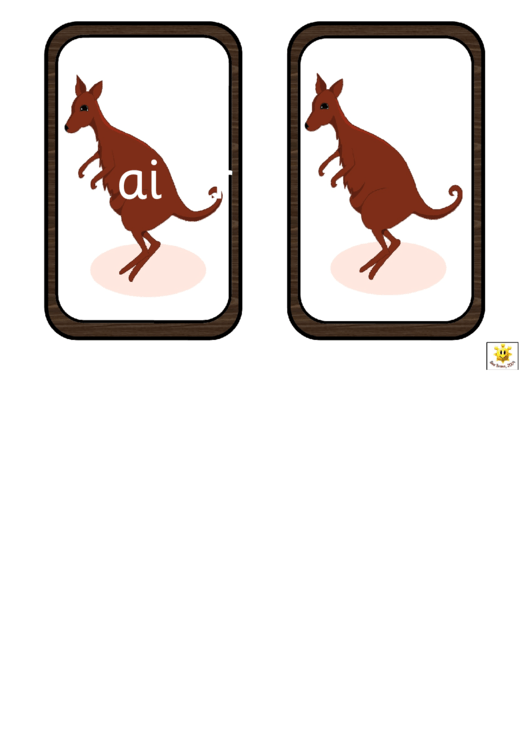 Kangaroo Phonic Chart printable pdf download