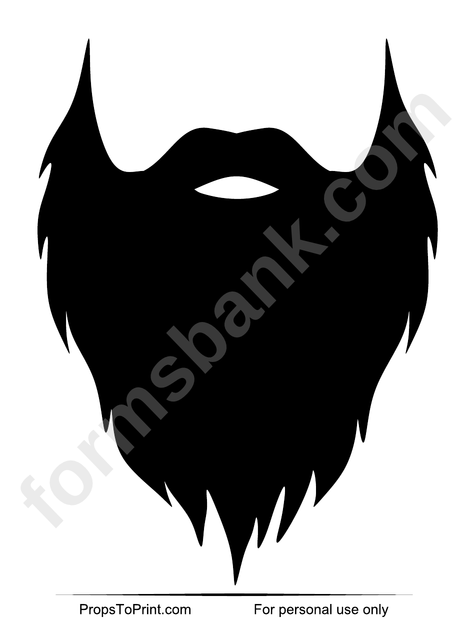 Beard Photo Booth Template printable pdf download
