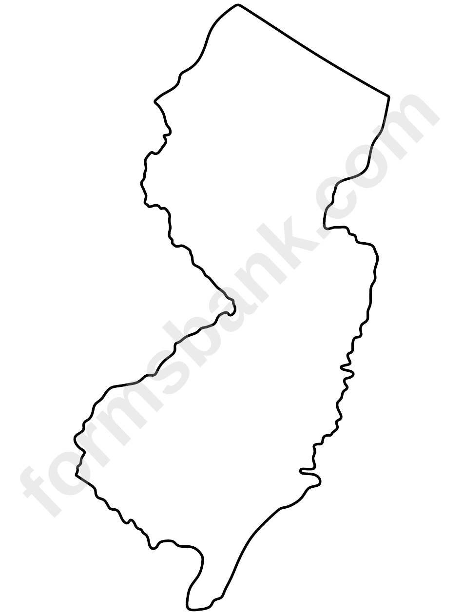 New Jersey Shape Template printable pdf download