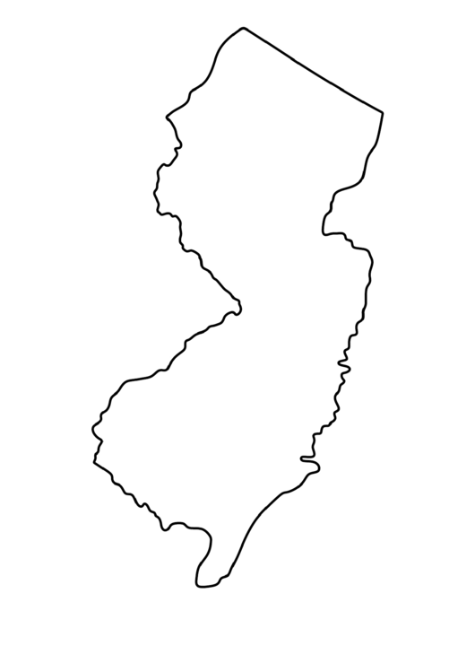 New Jersey Shape Template printable pdf download