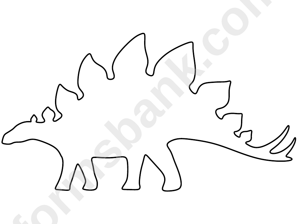 Stegosaurus Pattern Template printable pdf download