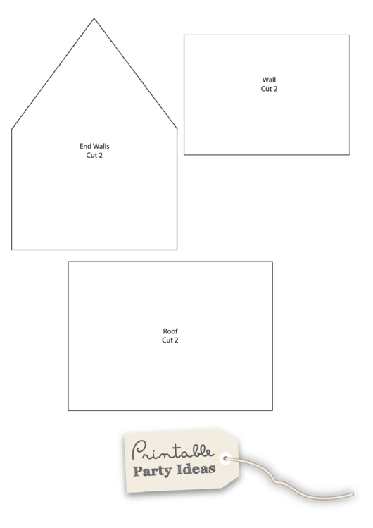 Small Gingerbread House Template Printable Pdf Download