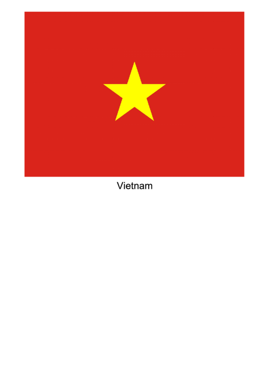 Vietnam Flag Template printable pdf download
