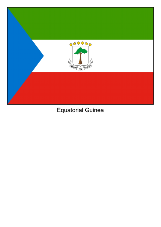 Equatorial Guinea Flag Template printable pdf download