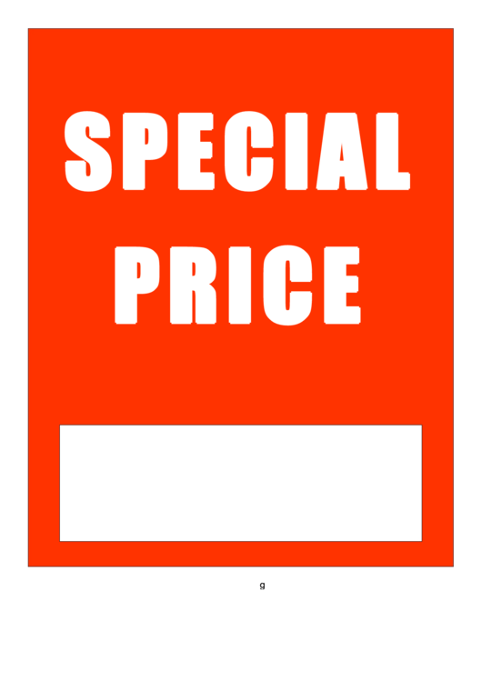 Sale Special Price printable pdf download