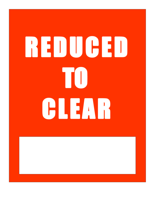 Reduced To Clear printable pdf download