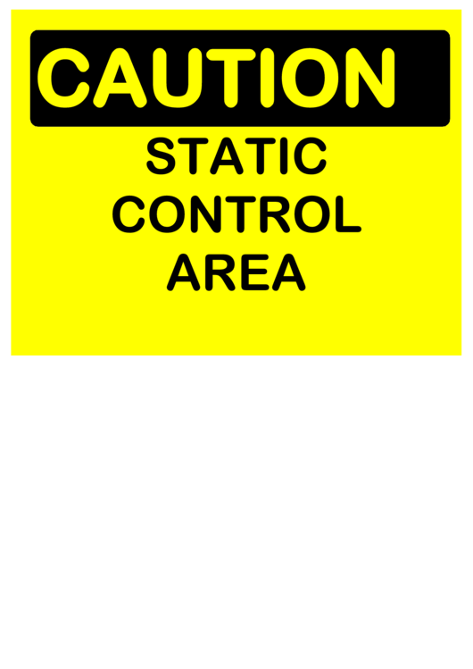 Caution Static Control printable pdf download