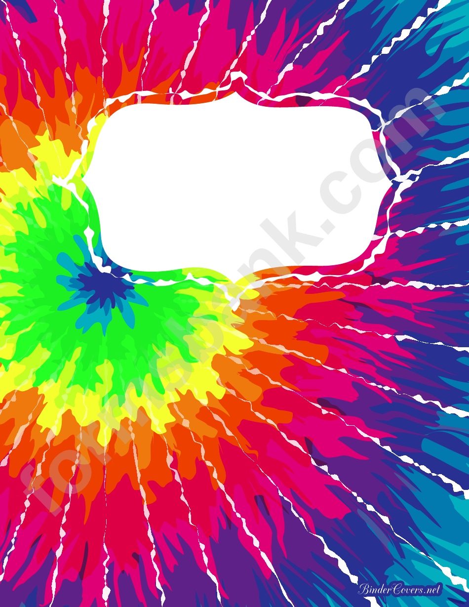 Rainbow Splash Binder Cover Template printable pdf download