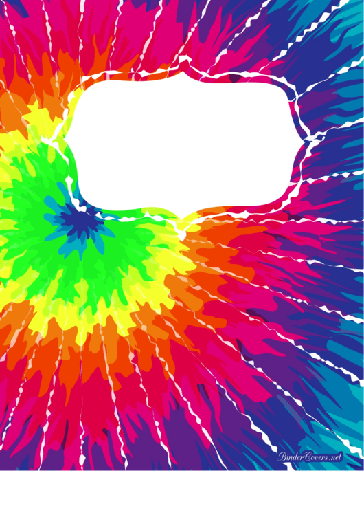 Rainbow Splash Binder Cover Template printable pdf download