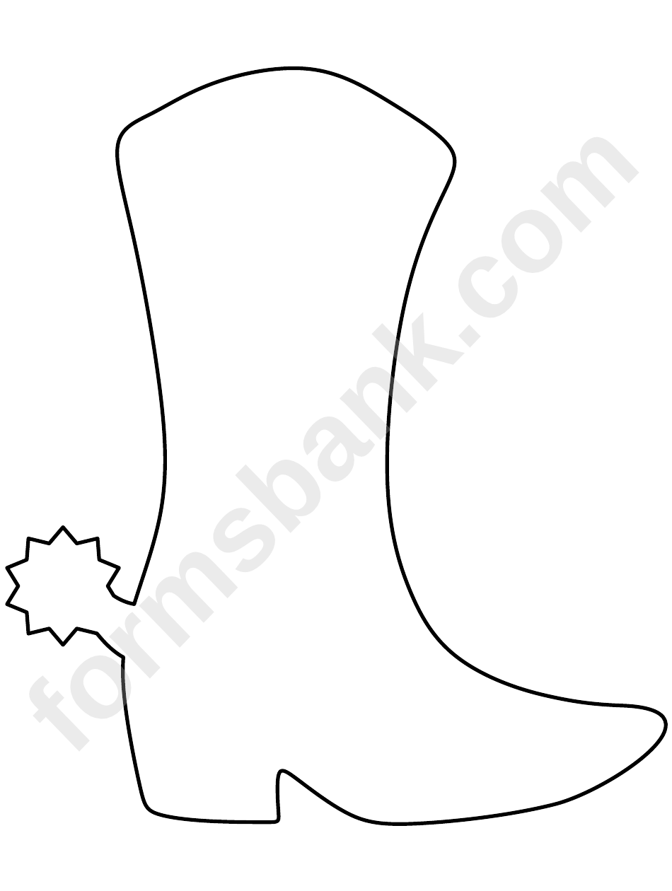 Cowboy Boot Template Printable Pdf Download