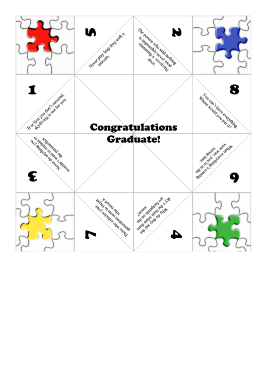 Graduation Game Template printable pdf download