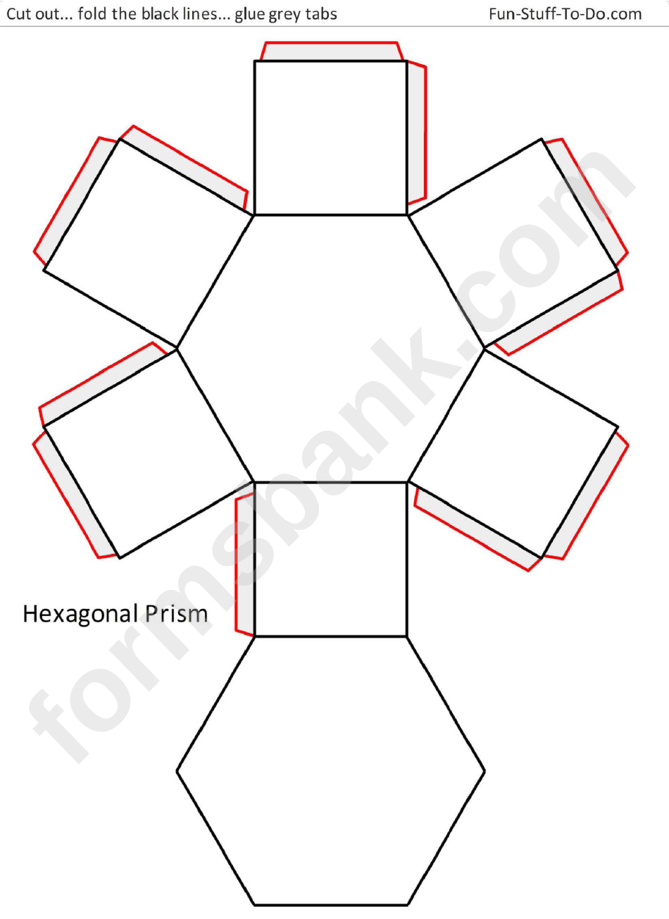 Hexagonal Prism Templates Printable Pdf Download