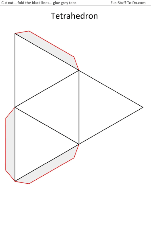 Tetrahedron Templates printable pdf download