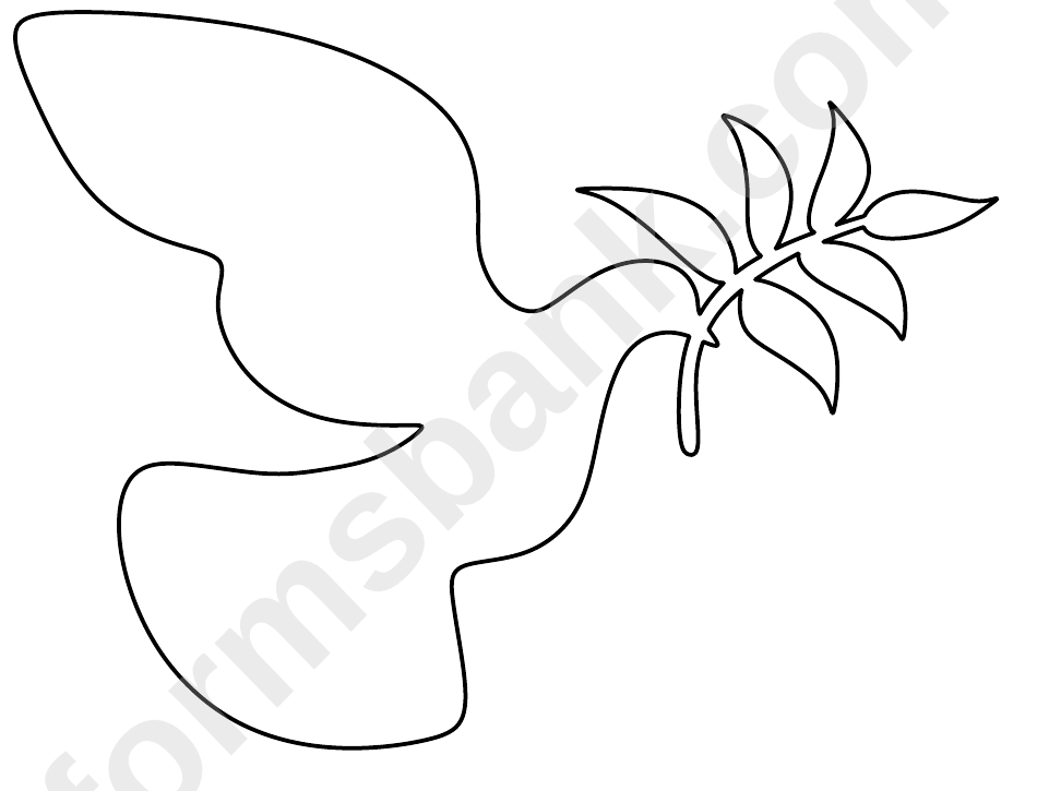 Dove Of Peace Pattern Template printable pdf download