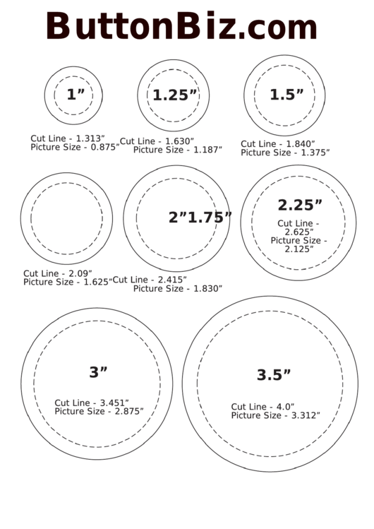 Top Button Size Charts Free To Download In PDF Format