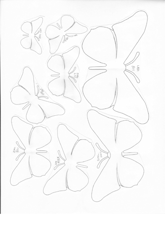 Butterfly Templates printable pdf download