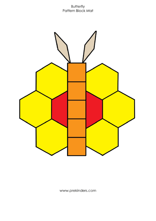 Butterfly Pattern Block Mat Template Printable Pdf Download
