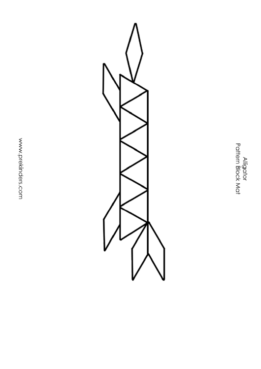 Alligator Pattern Block Mat Template printable pdf download