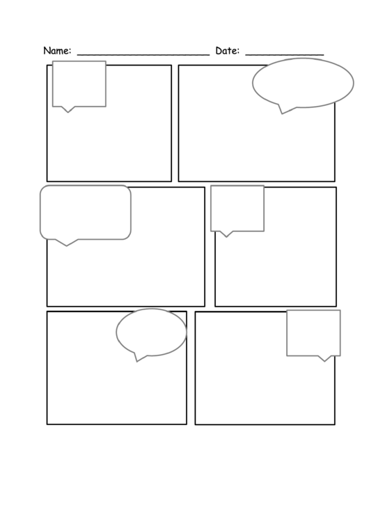 Top 6 Panel Comic Strip Templates Free To Download In PDF Format