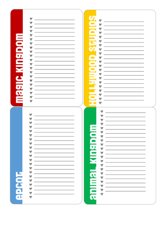 Schedule Cards For Handwritten Notes Template printable pdf download