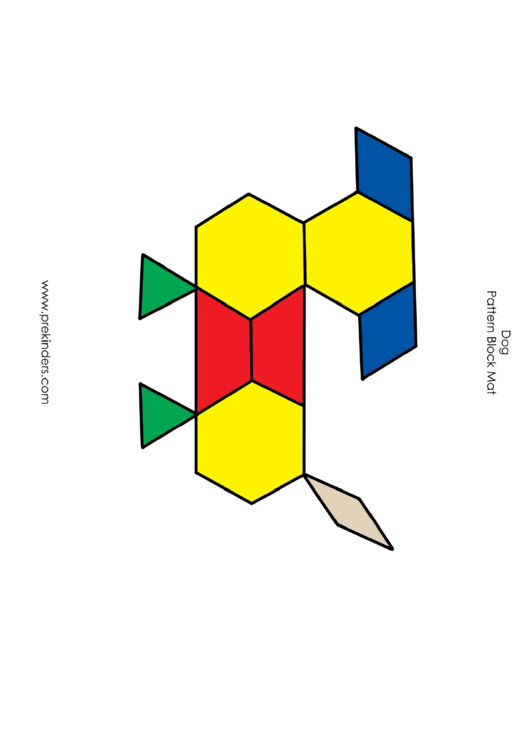 Dog Pattern Block Mat Template printable pdf download