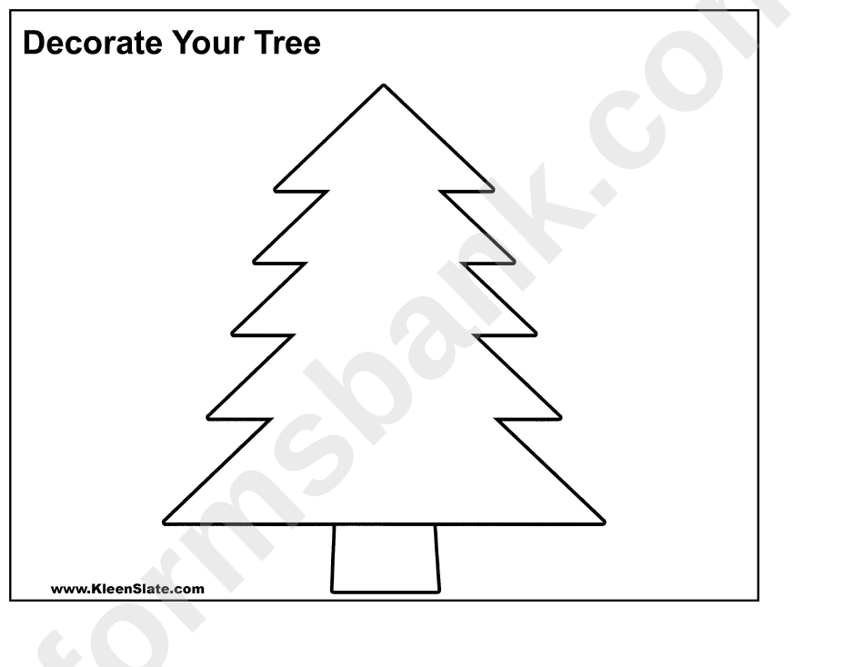 Decorate Your Tree Template printable pdf download