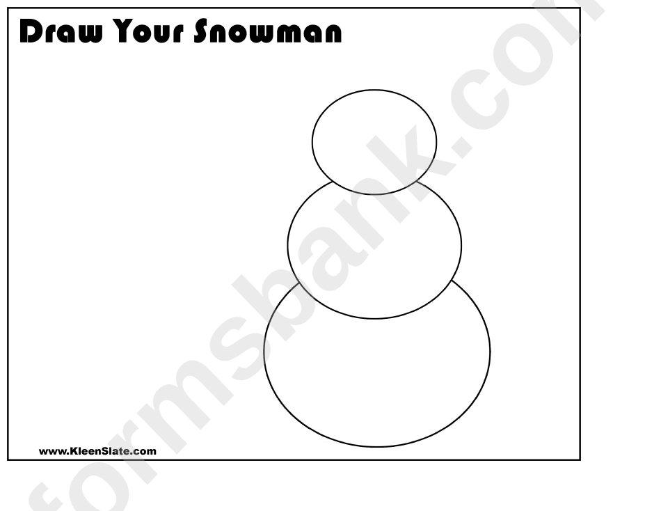 Draw Your Snowman Template printable pdf download