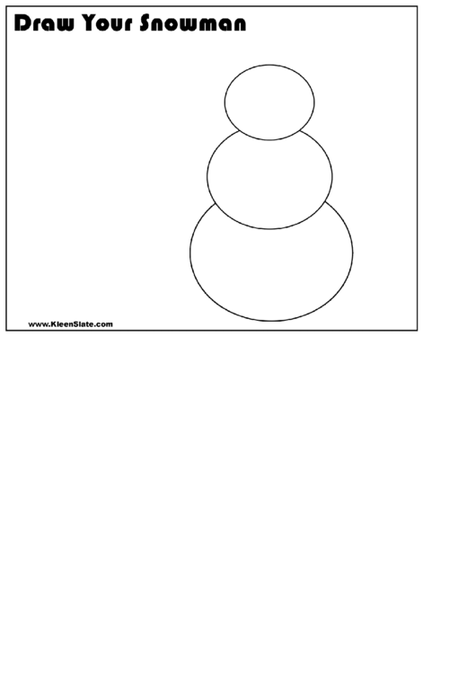 Draw Your Snowman Template printable pdf download