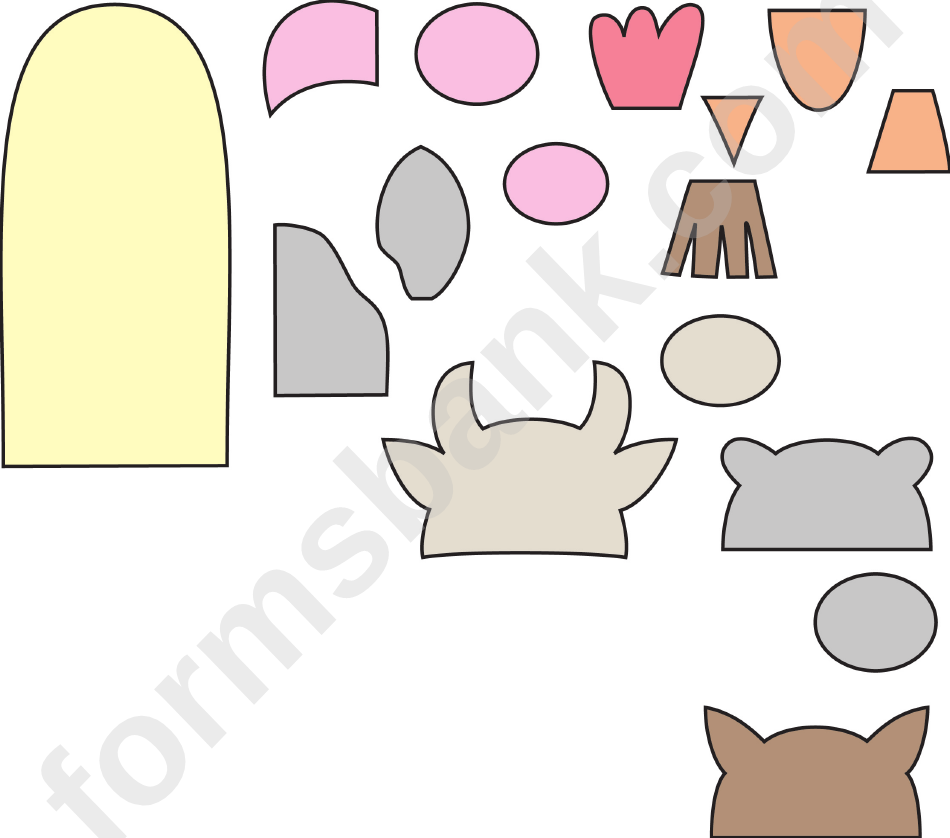 Paper Pig Template printable pdf download