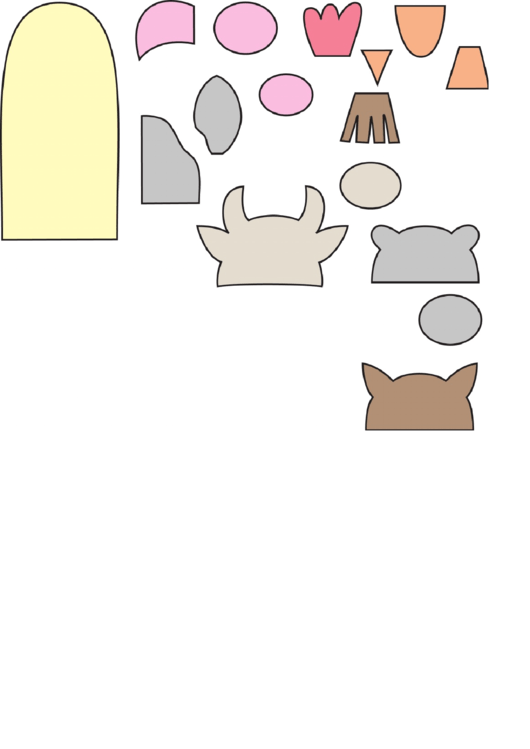 Paper Pig Template printable pdf download
