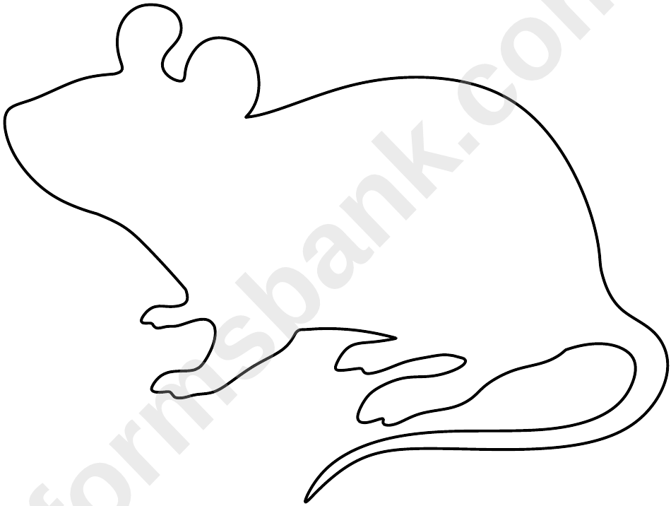 Blank Rat Template printable pdf download