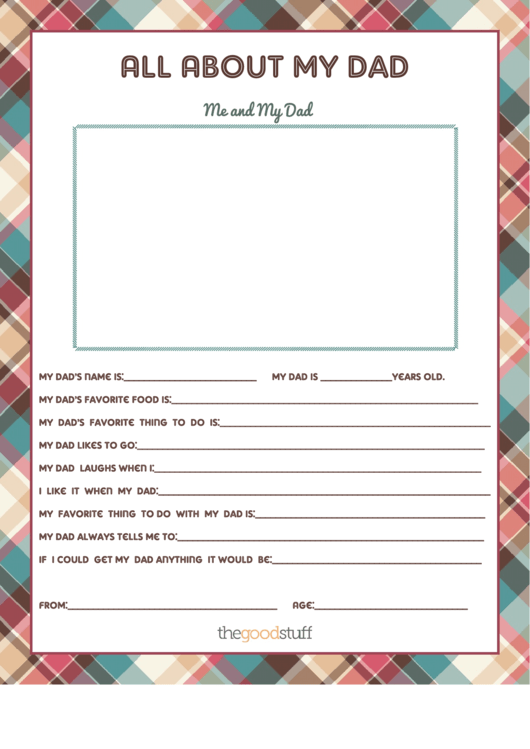 All About My Dad Grandpa Questionnaire Template Printable Pdf Download