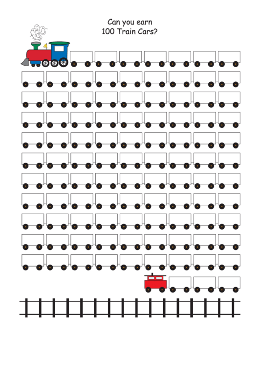 Train Cars Counting Activity Sheet printable pdf download