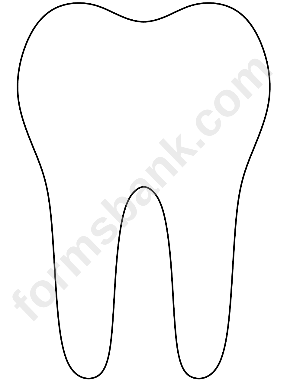 Tooth Template printable pdf download