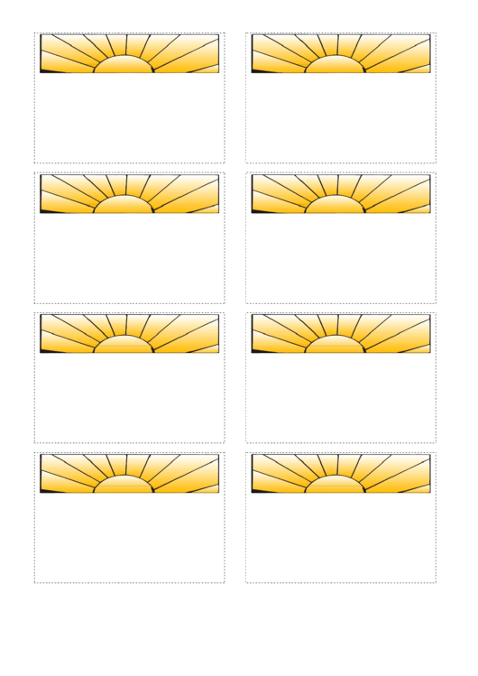 Sunrise Name Tag printable pdf download