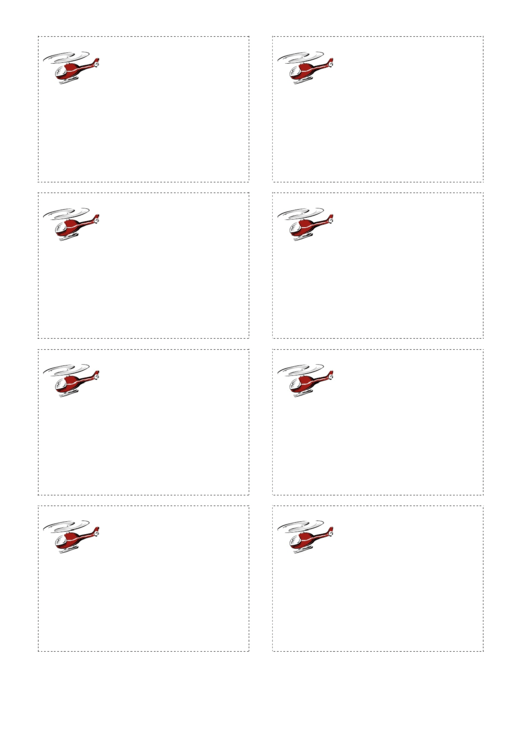 Helicopter Name Tag Template printable pdf download