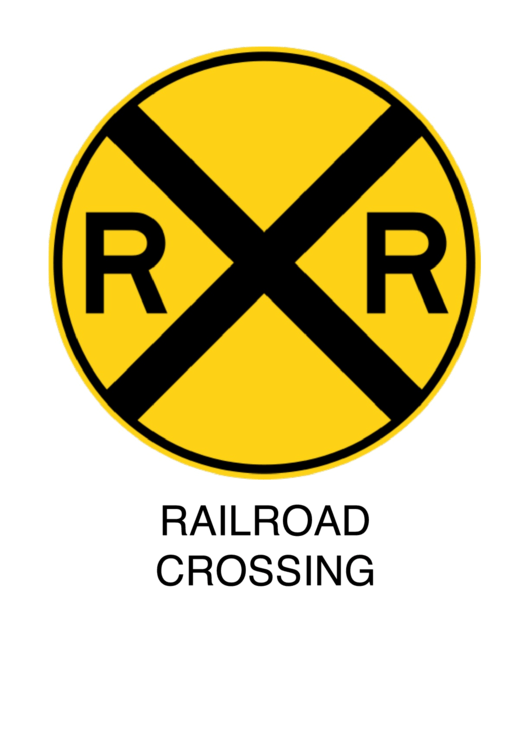 Railroad Crossing-Round printable pdf download