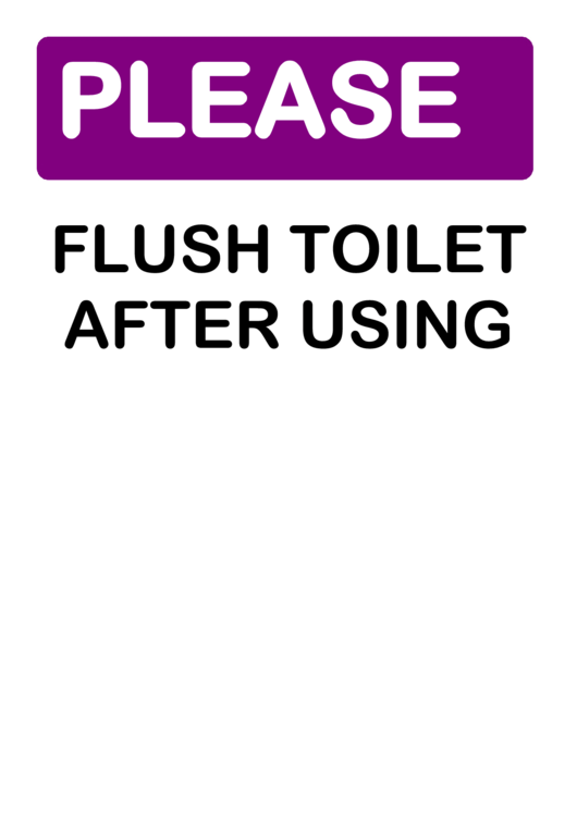 Please Flush Toilet printable pdf download