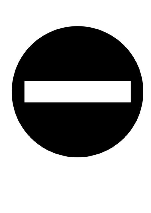 No Entry Sign printable pdf download