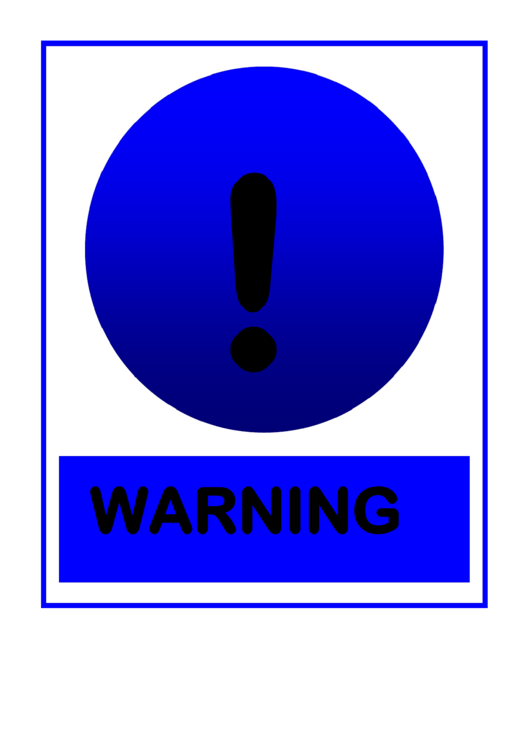 Warning Mandatory Sign printable pdf download