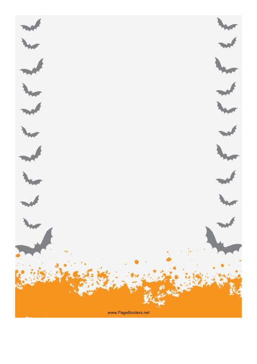 Bats Page Border Templates printable pdf download