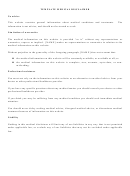 Medical Disclaimer Template printable pdf download