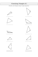 Classifying Triangles Worksheet With Answer Key printable pdf download